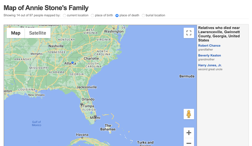 New Enhancements to the Family Map
